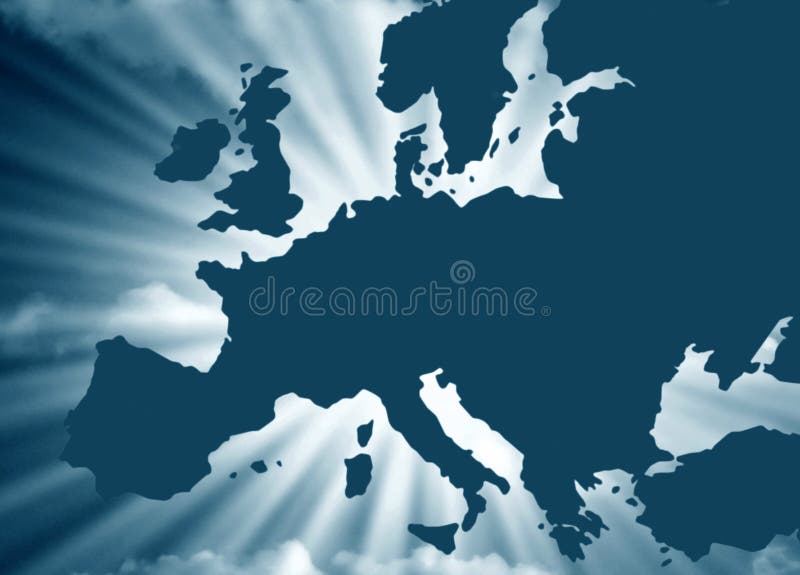 European map concept stock illustration. Illustration of continents ...