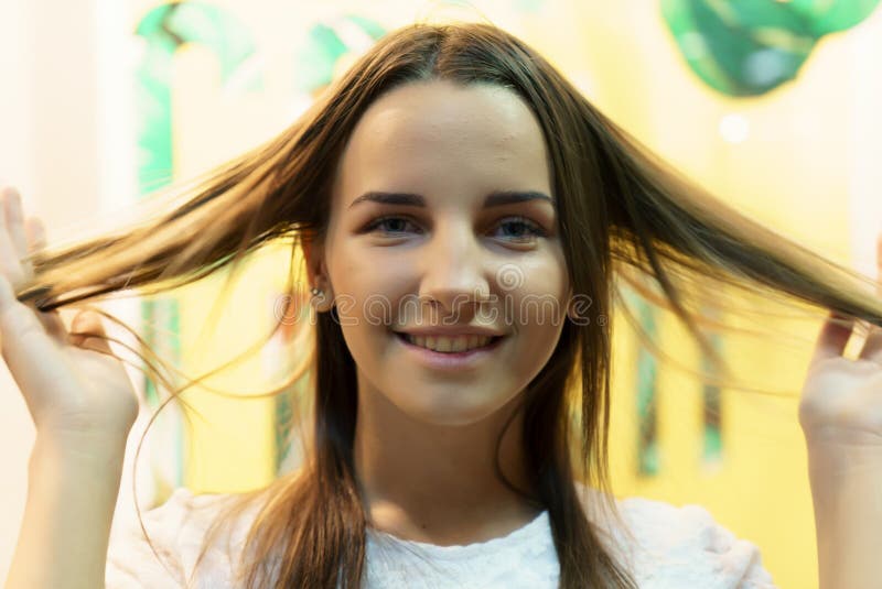 European Model Posing for Camera. Close-up Stock Image - Image of lash ...