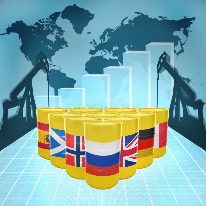 European Oil Power stock illustration. Illustration of money - 39600379