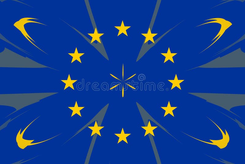 European Original Flag Colors Abstract Design Form Stock Illustration ...