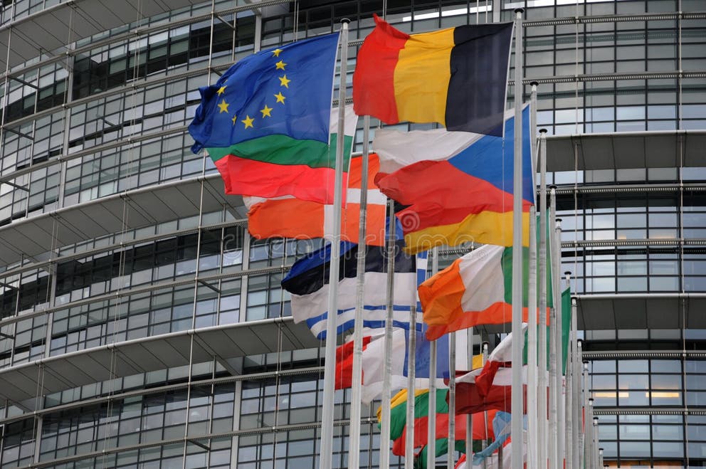 European Parliament stock image. Image of flags, europal - 16116493