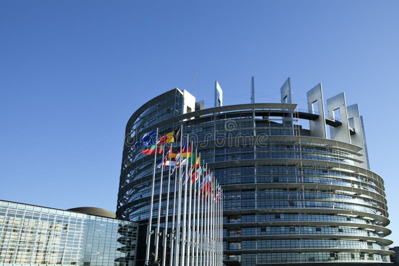European Court of Human Rights Stock Photo - Image of glass, building ...