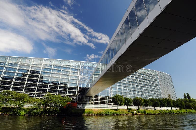 The European Parliament Building Stock Image - Image of euro ...