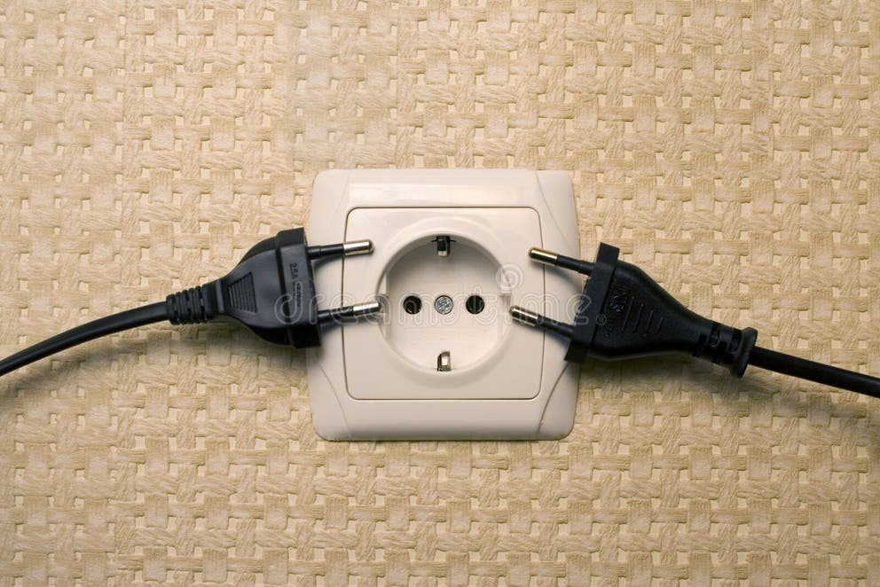 European power outlet. stock image. Image of conservation - 4241831