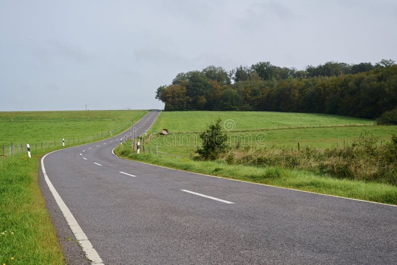 European Road in Perspective in Countryside Stock Photo - Image of ...