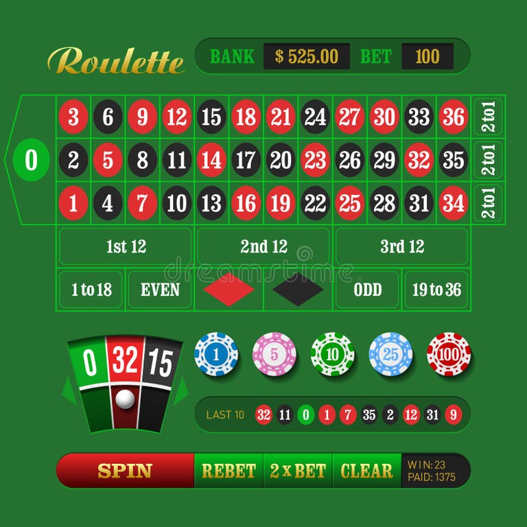 European Roulette Wheel Layout Stock Illustrations – 44 European ...