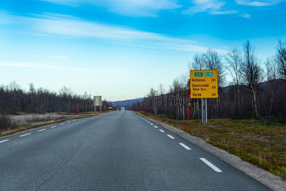 European Route E6 stock photo. Image of north, road - 393916262