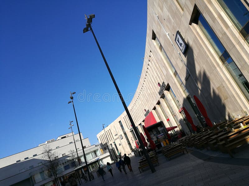 European Shopping Center Under the Sun Editorial Image - Image of seat ...