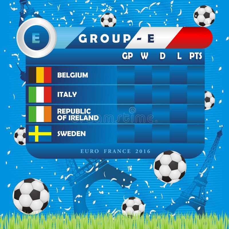 Group Stages of the European Football Championship Stock Illustration ...