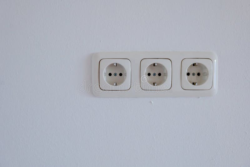 European Socket or Outlet Type F Stock Photo - Image of background ...