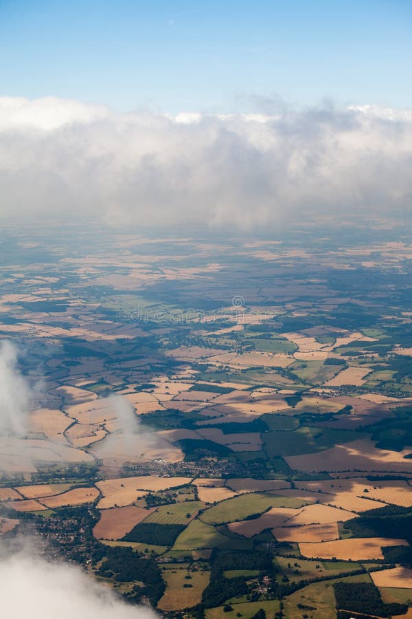 European Space Viewed from the Plane Stock Photo - Image of airplane ...