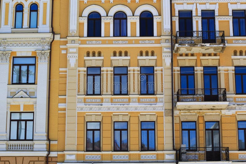 European Style Building Exterior Stock Photo - Image of facade, house ...