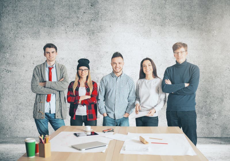 European team in office stock image. Image of manager - 91025613