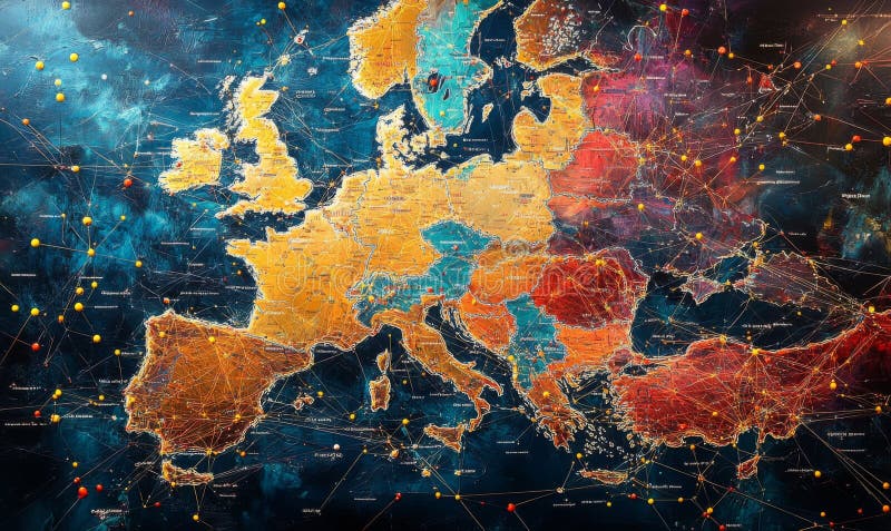 European Telecommunication and Data Transfer Networks with Global ...