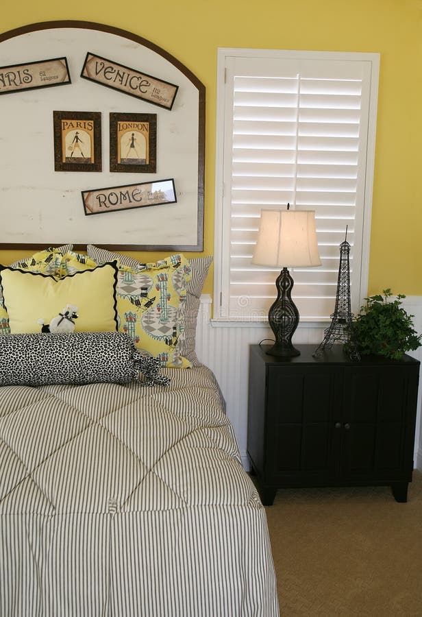 European Themed Bedroom stock photo. Image of inside, home - 1651478