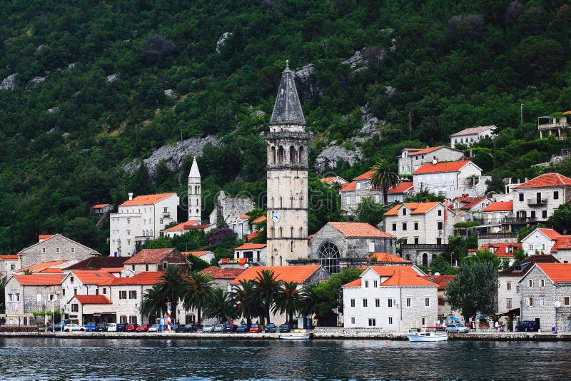 European town on the coast editorial photography. Image of looking ...