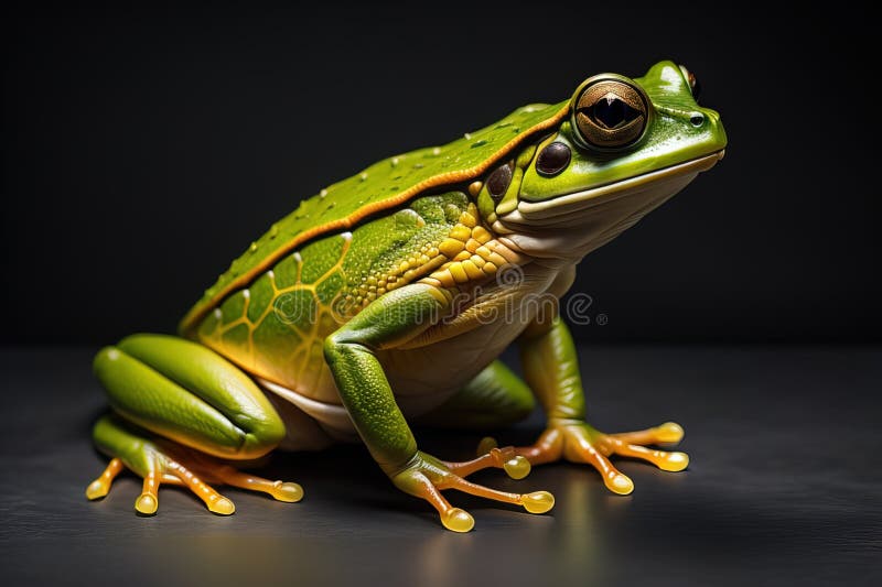 European Tree Frog, Hyla Arborea Isolated on Solid Colour Background ...