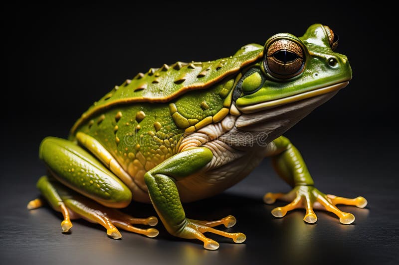 European Tree Frog, Hyla Arborea Isolated on Solid Colour Background ...