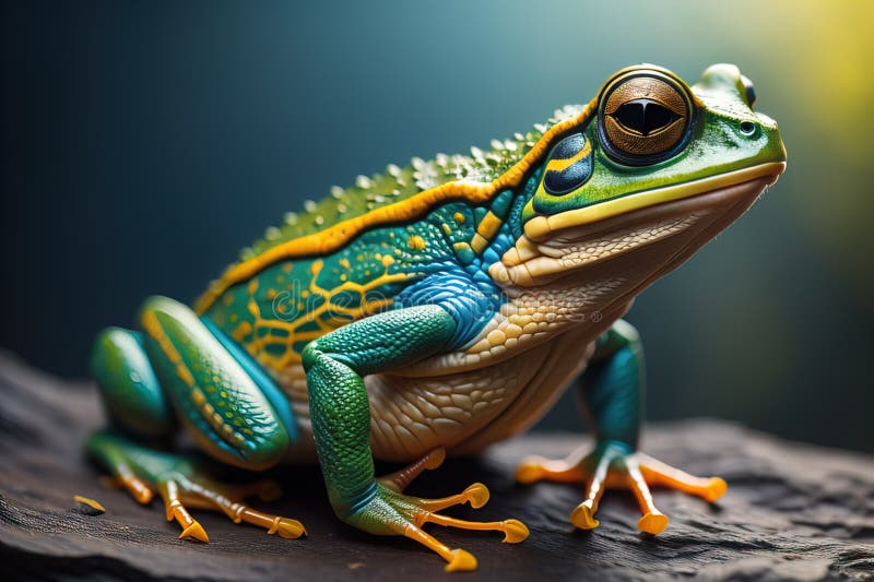 European Tree Frog, Hyla Arborea Isolated on Solid Colour Background ...