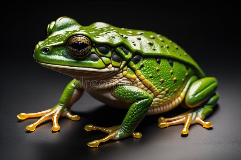 European Tree Frog, Hyla Arborea Isolated on Solid Colour Background ...