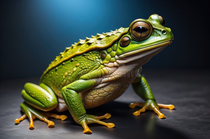 European Tree Frog, Hyla Arborea Isolated on Solid Colour Background ...