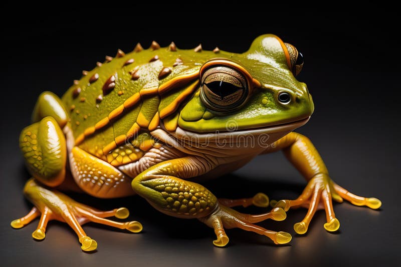 European Tree Frog, Hyla Arborea Isolated on Solid Colour Background ...