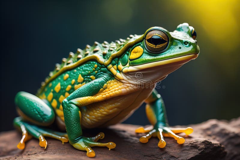 European Tree Frog, Hyla Arborea Isolated on Solid Colour Background ...