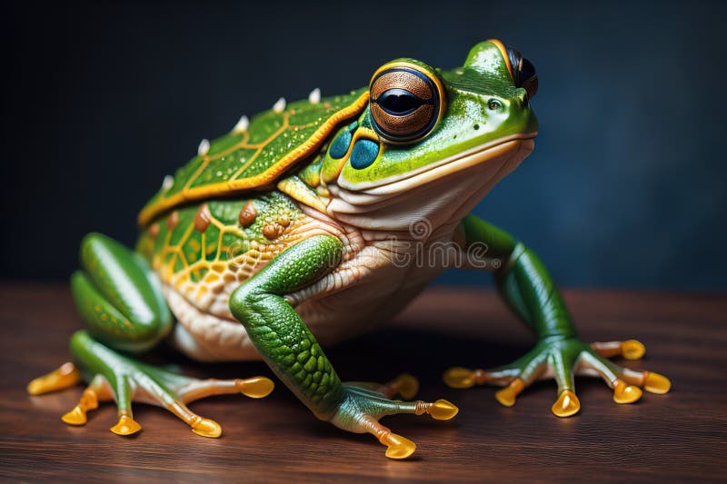 European Tree Frog, Hyla Arborea Isolated on Solid Colour Background ...