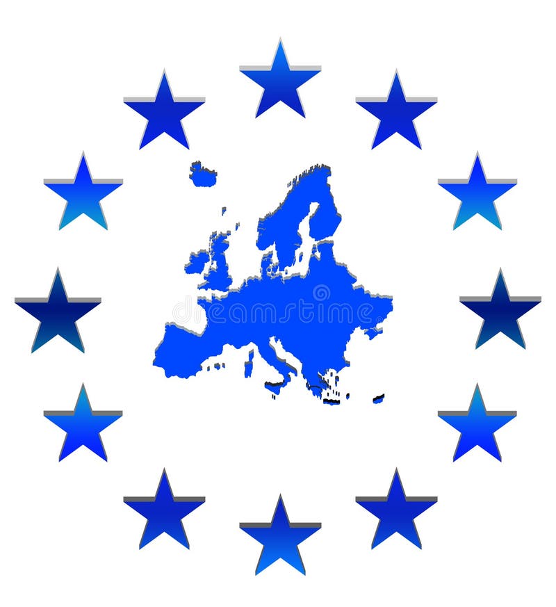 Map of European union stock vector. Illustration of republic - 2178579
