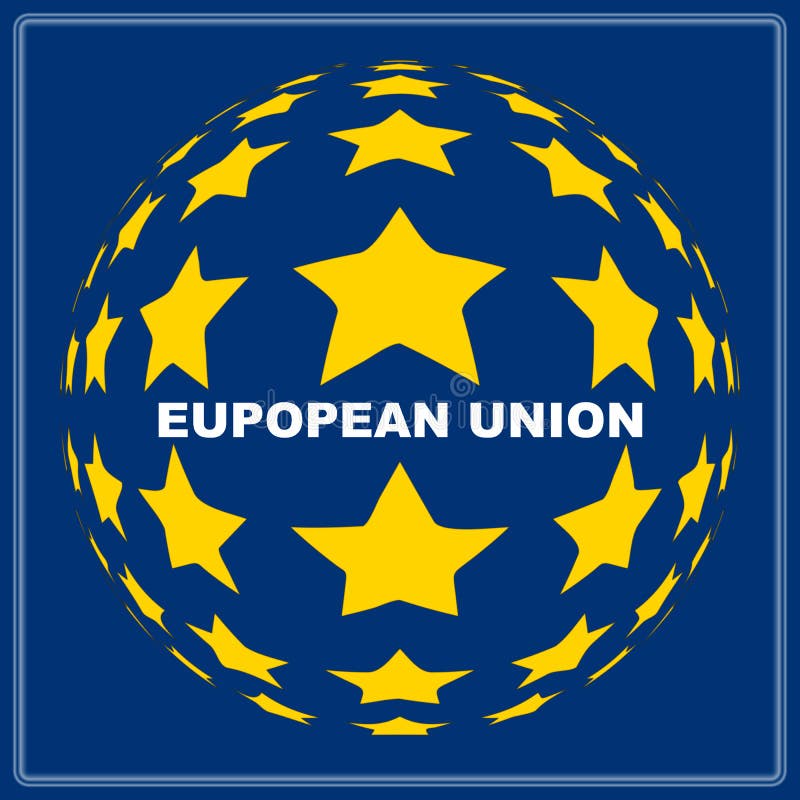 European Union Flag stock illustration. Illustration of international ...