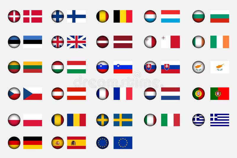 National Flags From NATO Members Stock Illustration - Illustration of ...