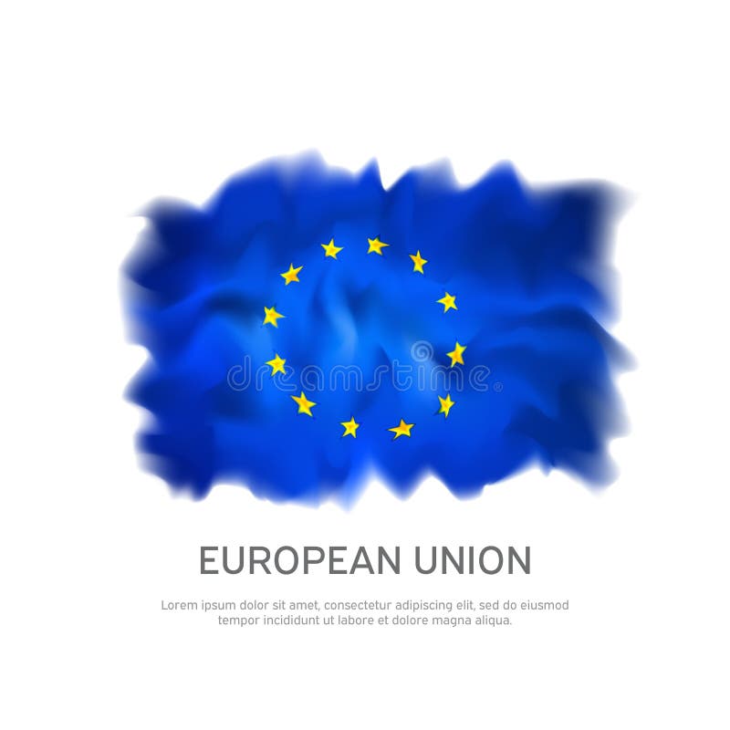European Union Abstract Flag Background for Creative Design. Graphics ...
