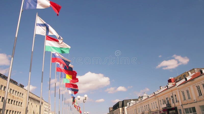 Flags Waving at Progressive Norwalk Boat Show Stock Footage - Video of ...