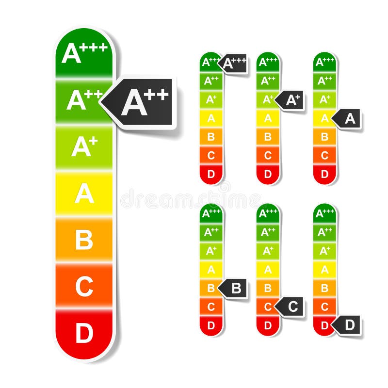 Energy efficiency rating stock vector. Illustration of energy - 27017113