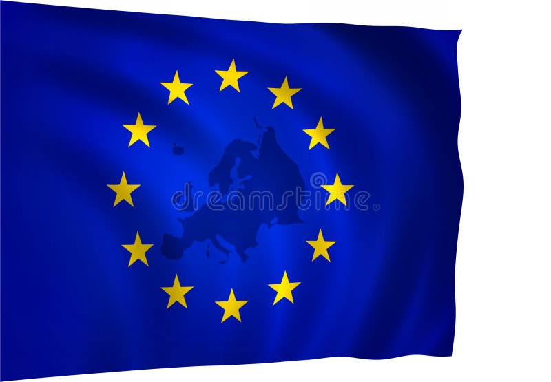 European Union Flag stock illustration. Illustration of emblem - 4113616