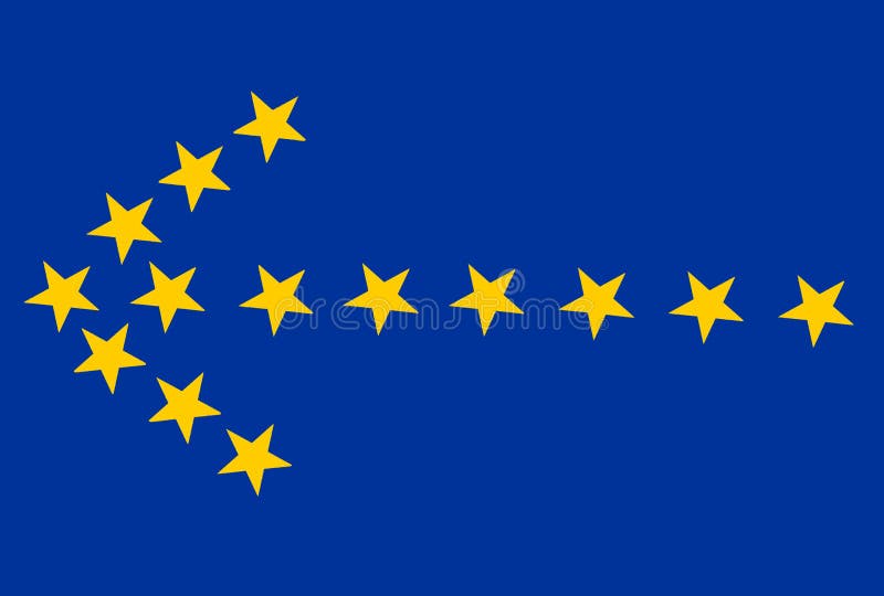 European Union Flag in the Shape of Arrow EU Stock Illustration ...
