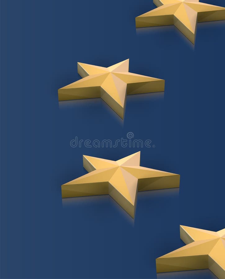 European Union Flag Stars in 3D, Vector Stock Vector - Illustration of ...