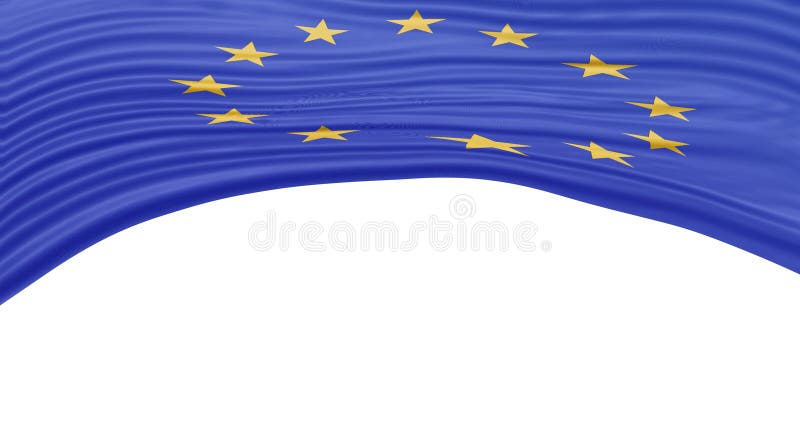 European Union Flag Wave, National Flag Stock Illustration ...