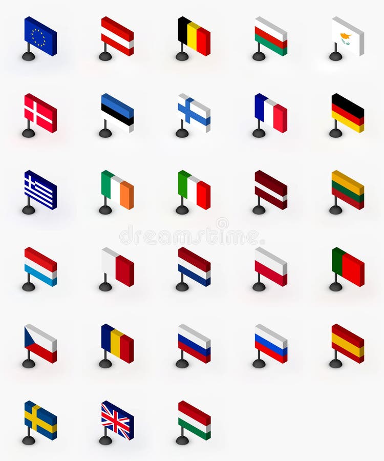 3d Sphere with 27 European Union Flags Stock Vector - Illustration of ...