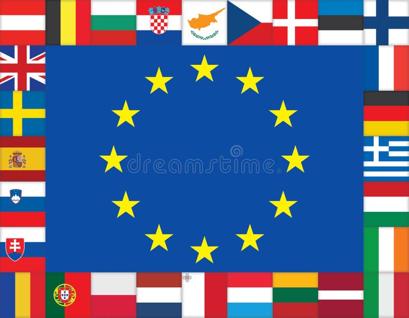 European Union stock vector. Illustration of blue, france - 31962751