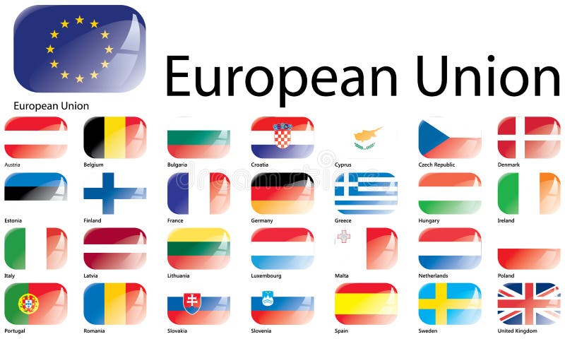 European Union flags stock vector. Illustration of countries - 31728526