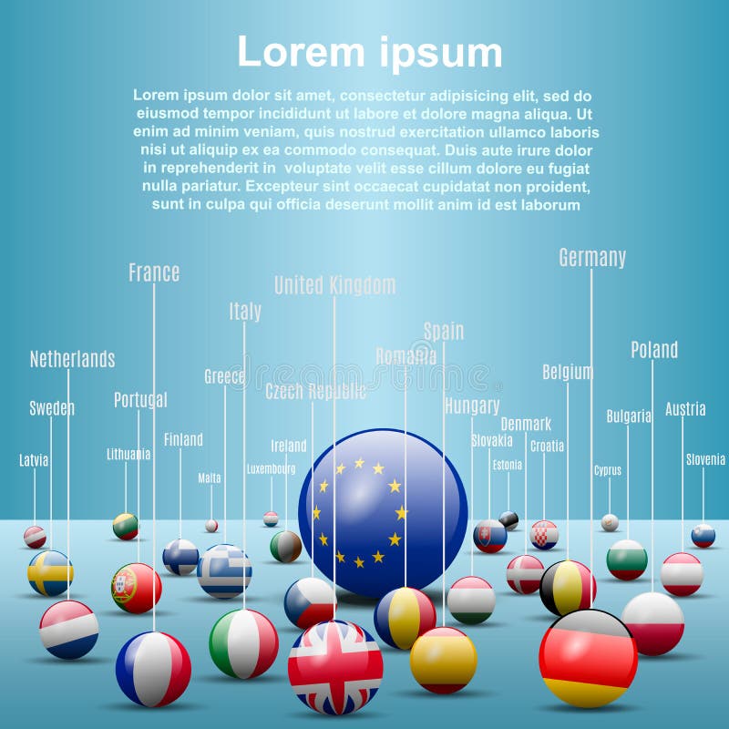 European Union flags stock vector. Illustration of france - 89328522