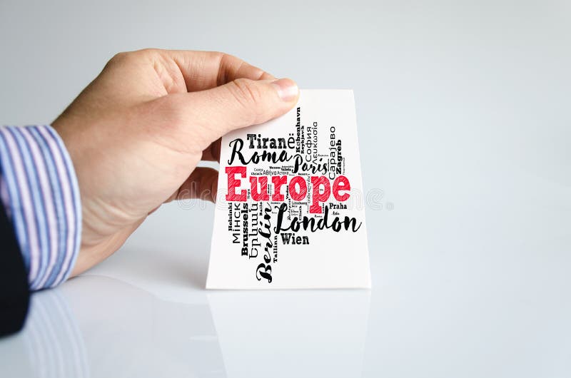 European Union List of Cities Word Cloud Collage Stock Illustration ...