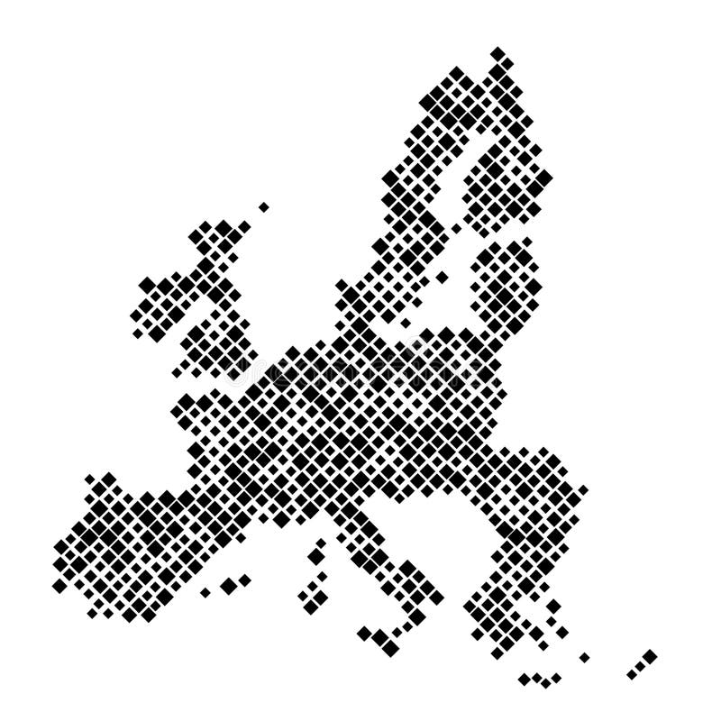 European Union Map from Pattern of Black Rhombuses of Different Sizes ...