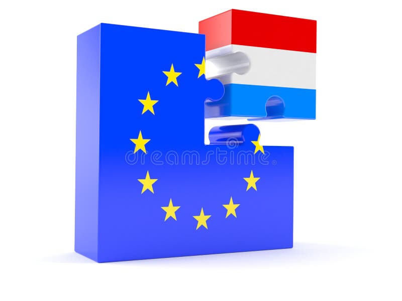 European Union with Netherlands Stock Illustration - Illustration of ...