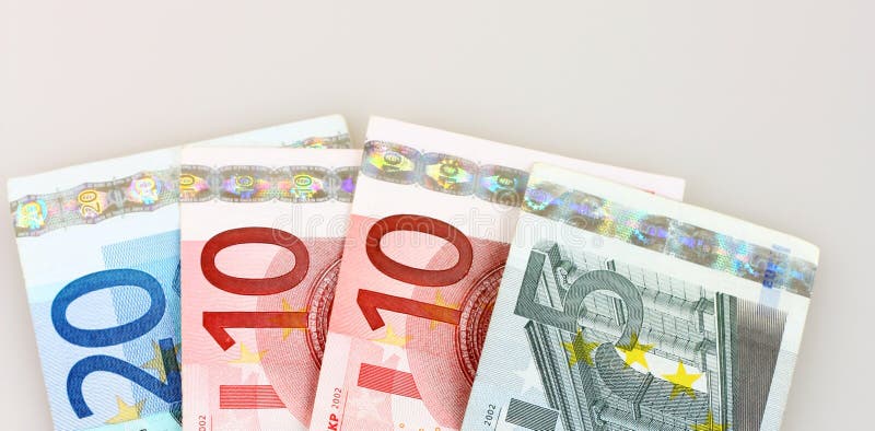 European Union Paper Currency on Table. Stock Photo - Image of european ...
