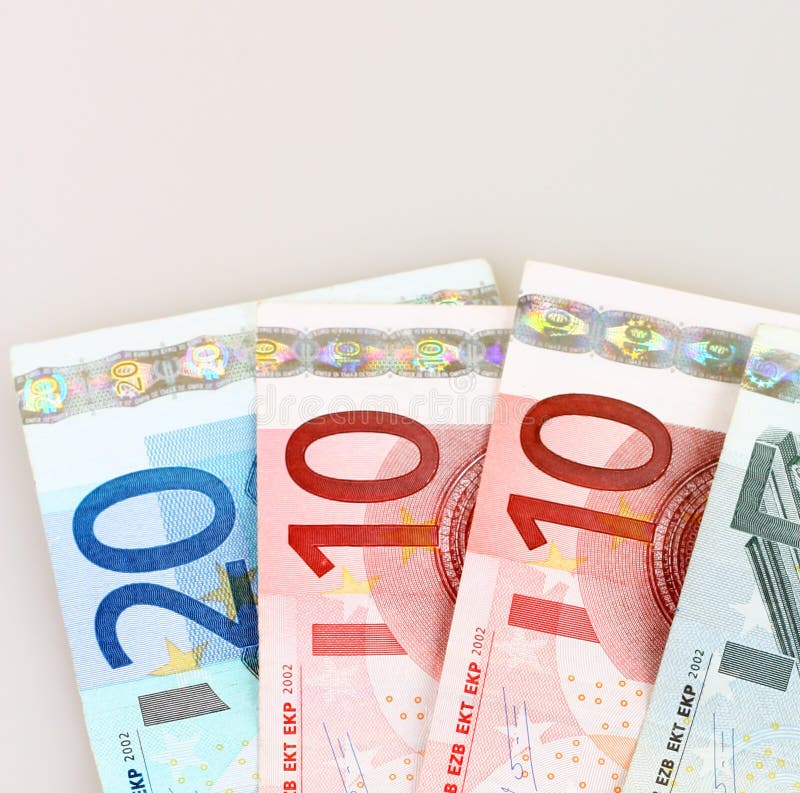 European Union Paper Currency on Table. Stock Photo - Image of currency ...