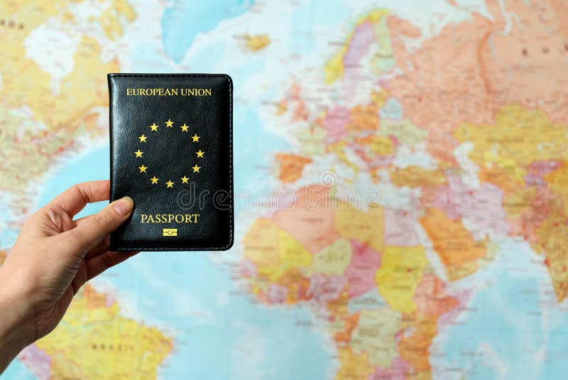 European Union passport stock image. Image of flight - 256733399