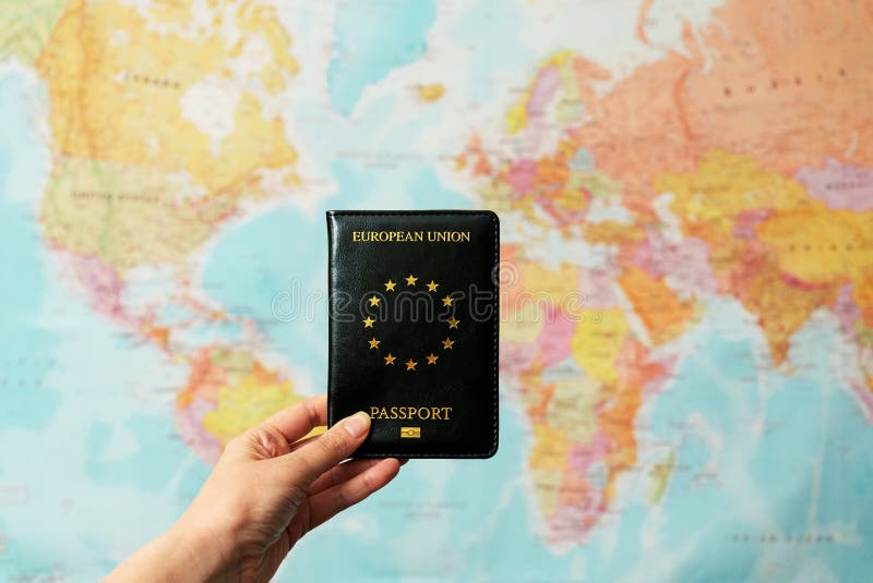 European Union passport stock image. Image of flight - 256733399