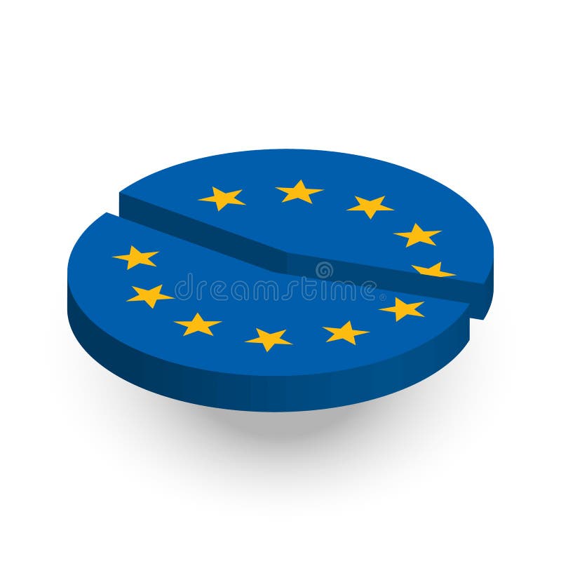 European Union Pie Chart stock vector. Illustration of banner - 80311265